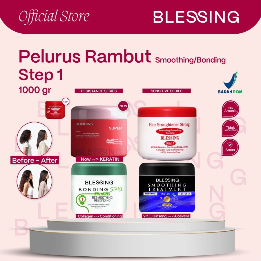 Jual BLESSING Pelurus Rambut 1 Kg Step 1 | Bonding Super Keratin ...