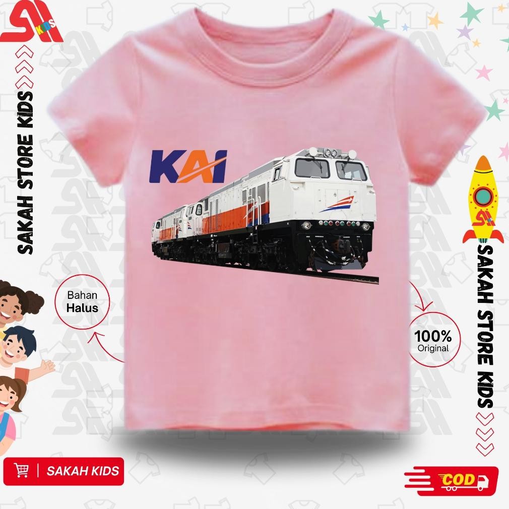 Jual TC21 SAKAH Kaos Anak Custom Nama KERETA API KAI 5 Bahan Katun Combed 30S Viral | Shopee ...
