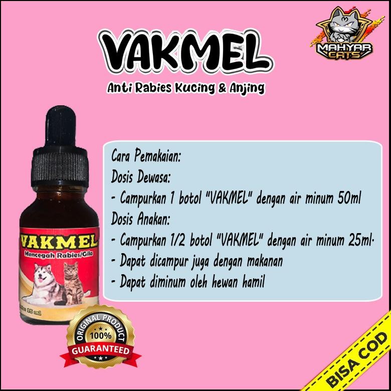 Jual UFO-2025 VAKMEL Pencegah Rabies Kucing dan Anjing Anti Rabies ...