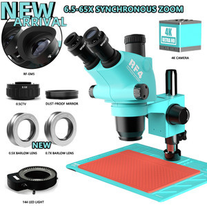 Jual LabTestKit RF4 Triocular Microscope 6.5X-65X Industrial Optical ...