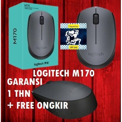 Jual Mouse Wireless Logitech M170 Original - Hitam | Shopee Indonesia