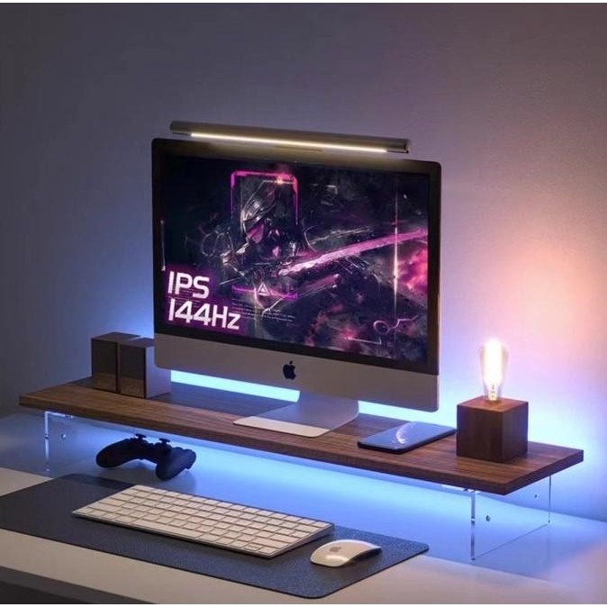 Jual Rak Meja Komputer Stand Monitor Desktop Dudukan Komputer Kayu Rak ...