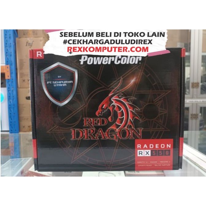 Jual VGA POWERCOLOR RX550 4GB DDR5 RED DRAGON | Shopee Indonesia