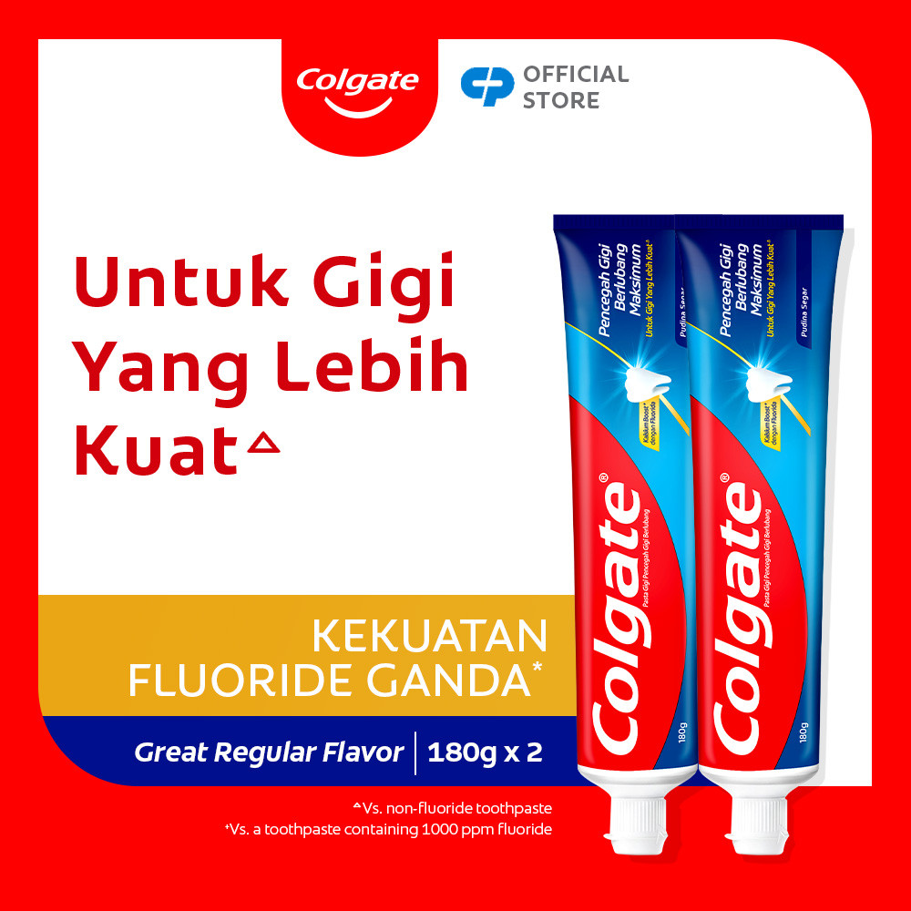 Jual Colgate Great Regular Flavor Toothpaste 180g - Pasta Gigi (2pcs ...