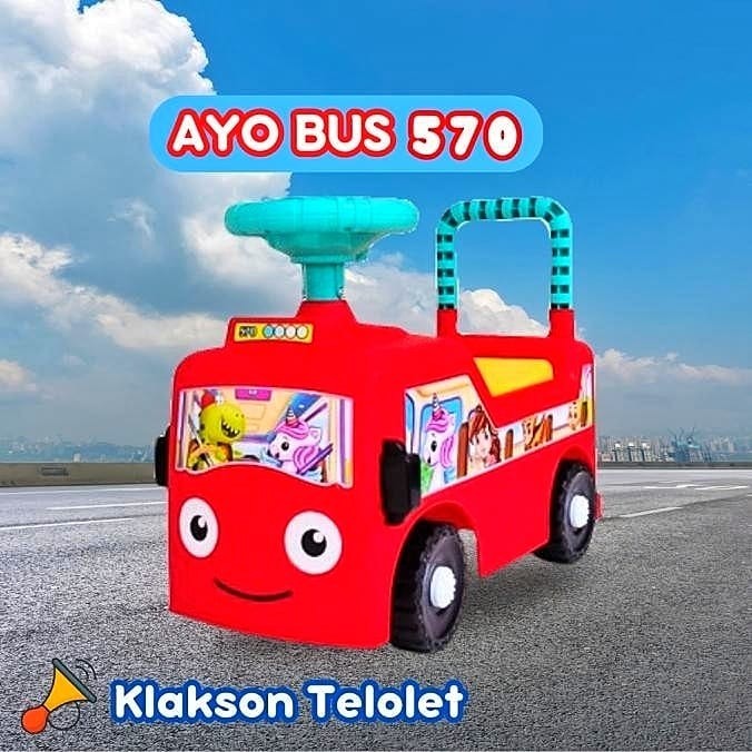 Jual MOBIL ANAK BISA DINAIKI BUS TELOLET AYO BUS SHP 570 MAINAN MOBIL ...