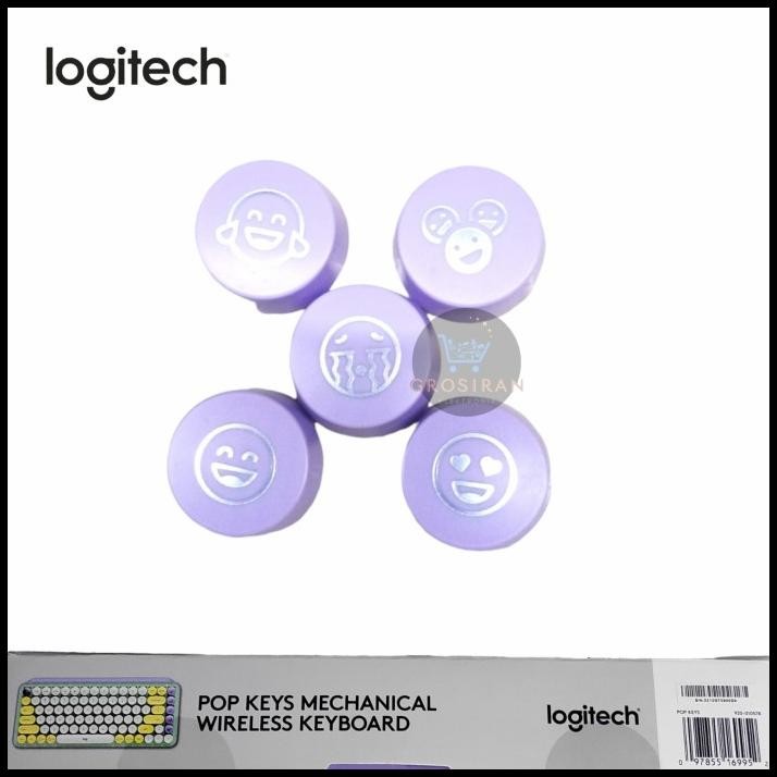 Jual EMOTICON BUTTON LOGITECH POP KEYS MECHANICAL KEYBOARD UNGU ...