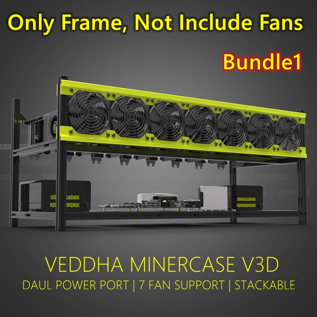 Jual 8 GPU VEDDHA V3D Aluminum Stackab Open Air Bitcoin | Shopee Indonesia