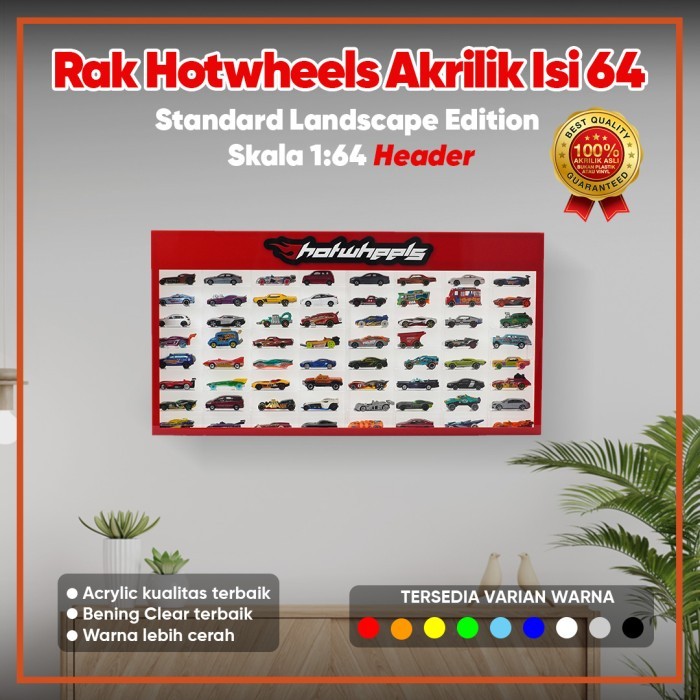 Jual Rak Hotwheels Header Edition Skala 1 : 64 isi 64 unit | Shopee ...