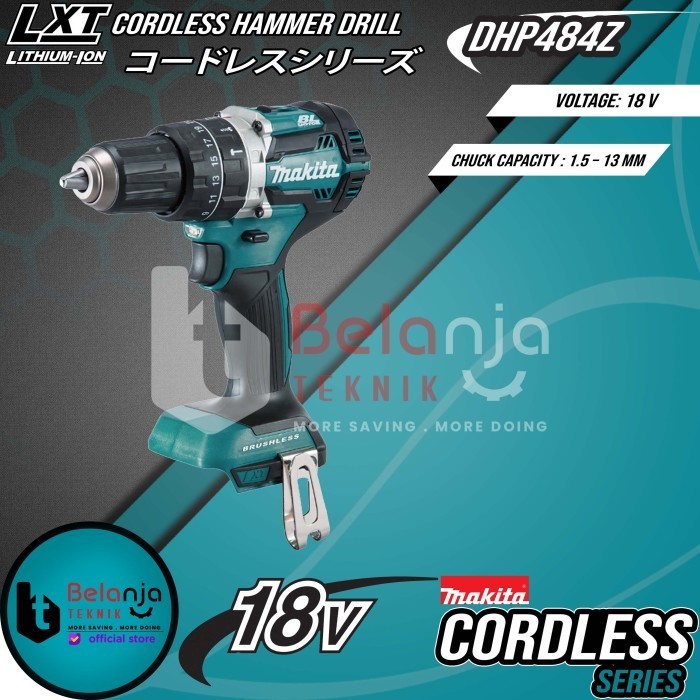 Jual Makita Cordless Hammer Drill DHP484Z Mesin Bor Baterai 18V DHP 484 ...