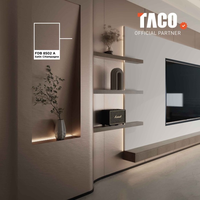 Jual TACO Fideco 2D Wall Panel Metal Brush Tebal 8mm Ukuran 122cm x ...