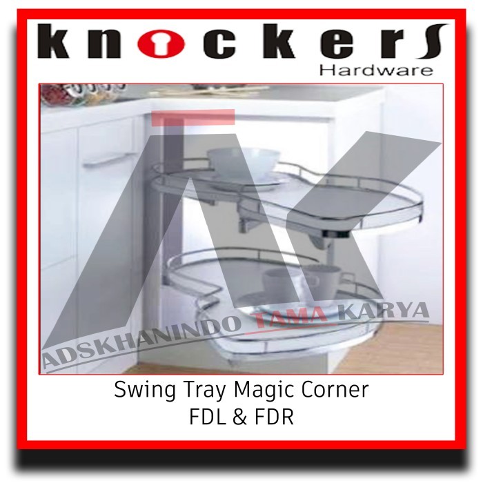 Jual Kitchen Swing Tray Magic Corner Knockers Original Rak Sudut FDL ...