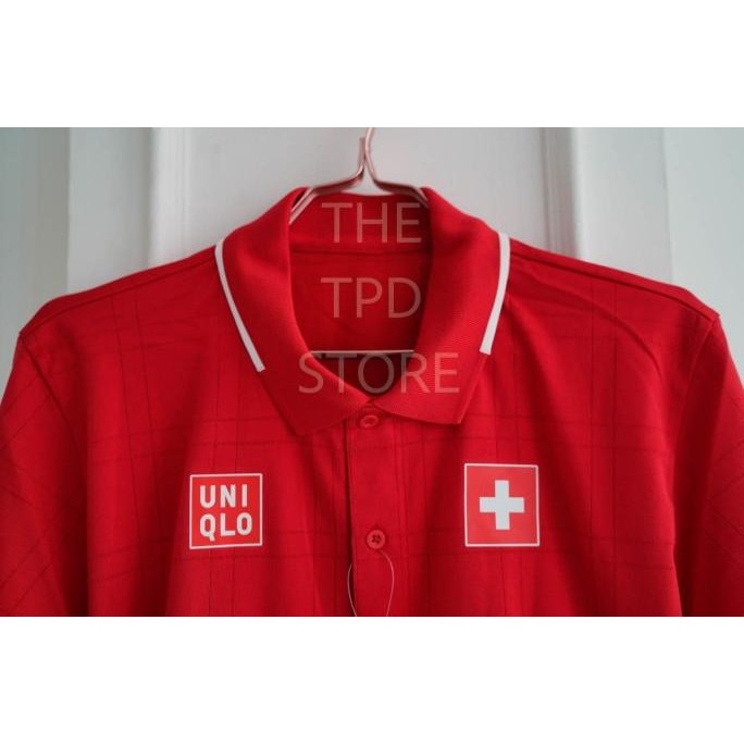 Jual Baju Tennis Uniqlo RF Roger Federer Swiss nationality Jersey ...