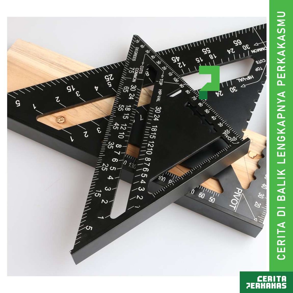 Jual Square Speed Aluminium CP / Penggaris Siku Sudut Segitiga / Right ...