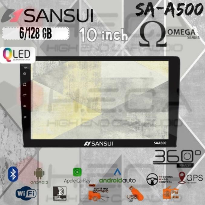 Jual // Sansui Saa500 Omega Qled 6/128 Gb Android 10" Inch Sa-A500 Head ...