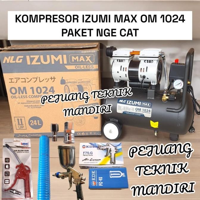 Jual Mesin Kompresor Angin Oilless Izumi Max Om 1024 1Hp / Izumi Om1024 24L Original Dan ...