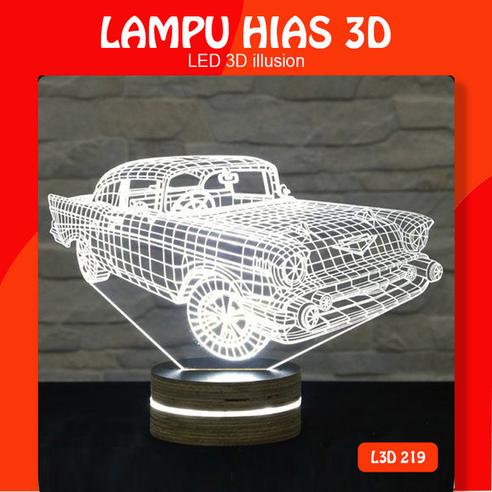 Jual Lampu Hias Akrilik 3D Mobil Sedan - Lampu Tidur LED 3D - L3D219 ...
