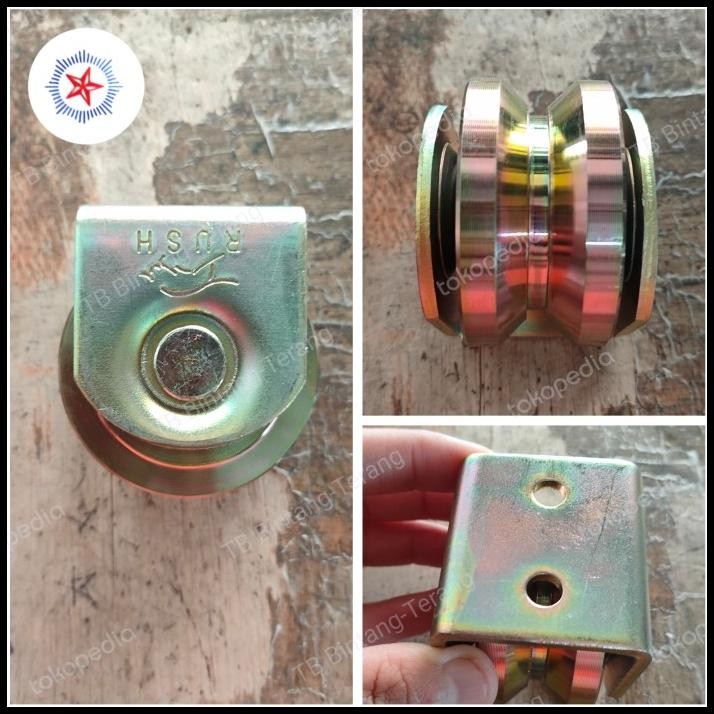 Jual Roda Rel Besi Baja 3" Inch Model V Groove Untuk Gerbang Pagar ...
