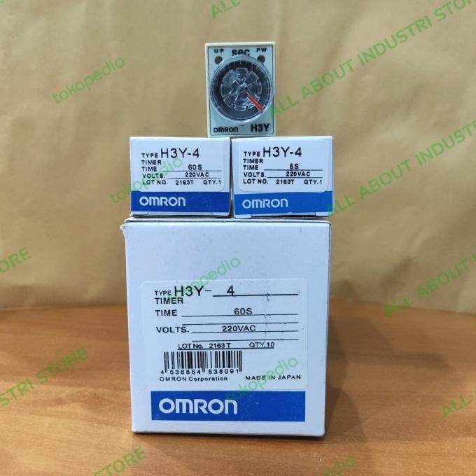 Jual Terupdate Mini Timer Omron H3Y-4 H3Y 4 220Vac 8 Pin 220V 60S 60Detik / 5S 5Detik Neo ...
