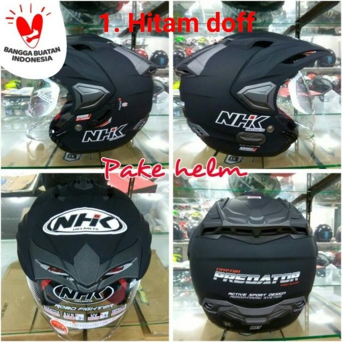 Jual Helm Nhk Predator Crypton Xl Xxl Helm Nhk Half Face | Shopee Indonesia