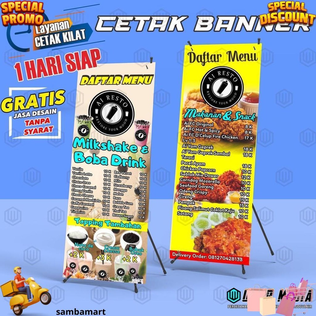 Jual Cetak Banner Desain Costum Bisa Siap Satu Hari Jadi D Cod | Shopee ...