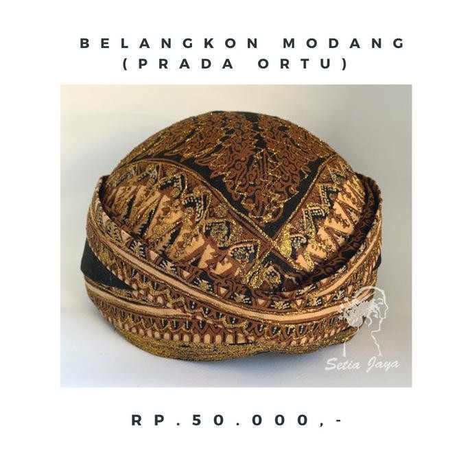 Jual Belangkon Sunda Prada Polos/ Belangkon Modang Dewasa/ Topi Adat ...