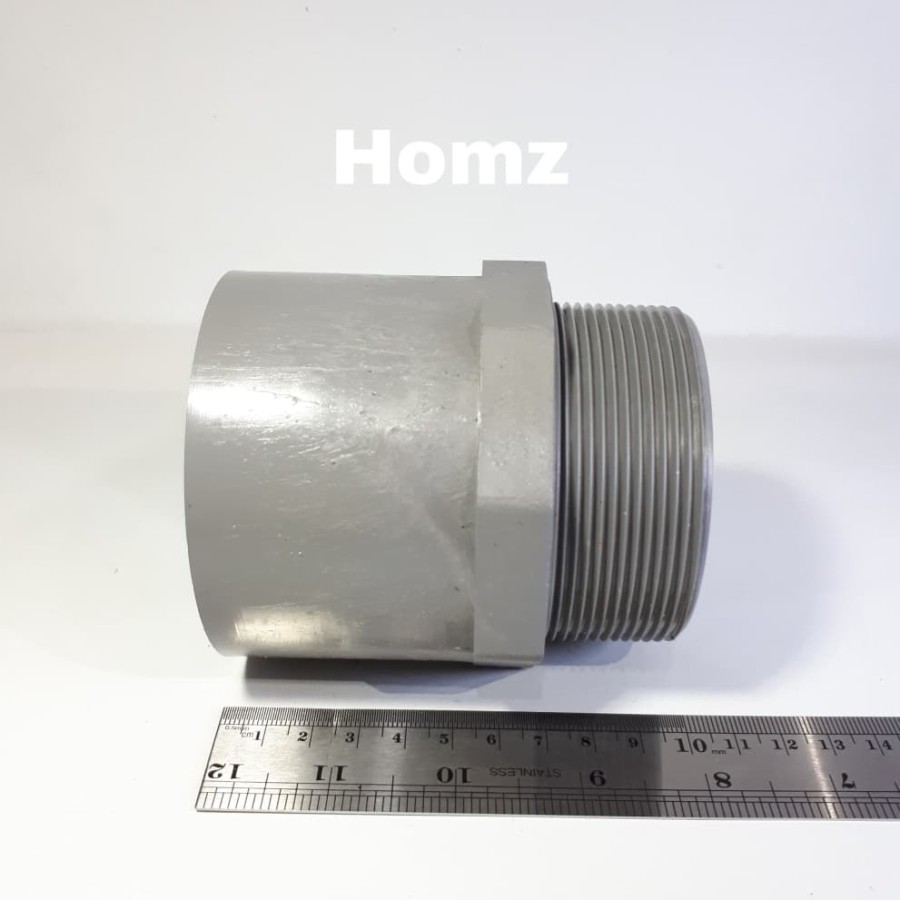 Jual SDL 2 1/2" inch Aw SL/Sok Drat Luar 2,5 in Pvc/Sock UlirSambungan Pipa | Shopee Indonesia