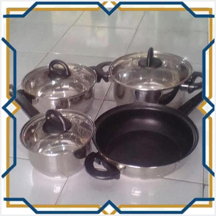Jual [RJS] PANCI SET IMPERIAL ELEGANCE 7PC COOKWARE SET WITH GLASS LID ...