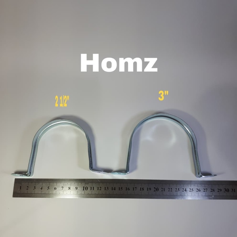 Jual Klem Plat Besi 2 1/2" inch Tebal /Pipe Clamp/Klem Omega Galvanis ...