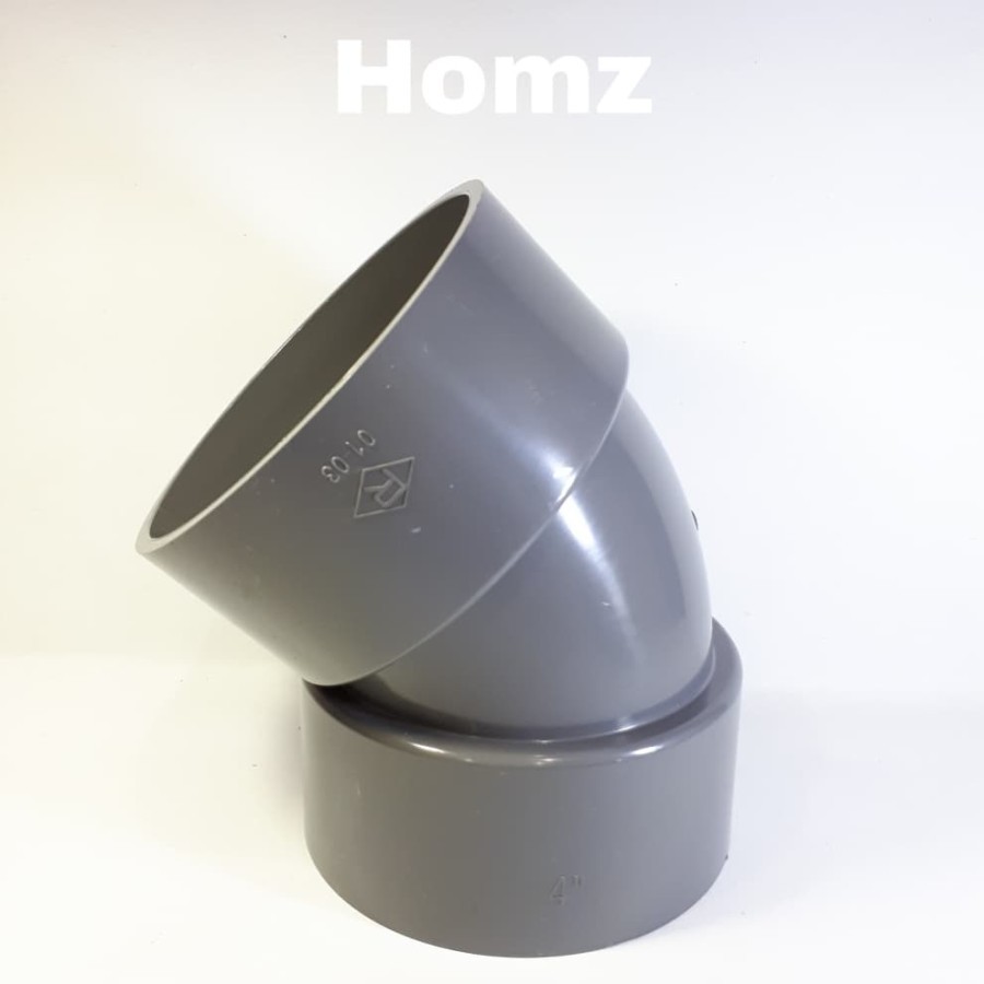 Jual Knee 4" 45 derajat Rucika/Elbow D 4 inch 45 degree/Knie Pvc/Siku/Belok | Shopee Indonesia