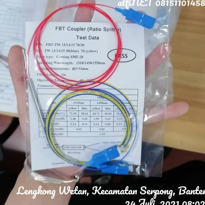 Jual Splitter ratio 9:91 Three window/FBT spliter ratio/coupler rasio ...