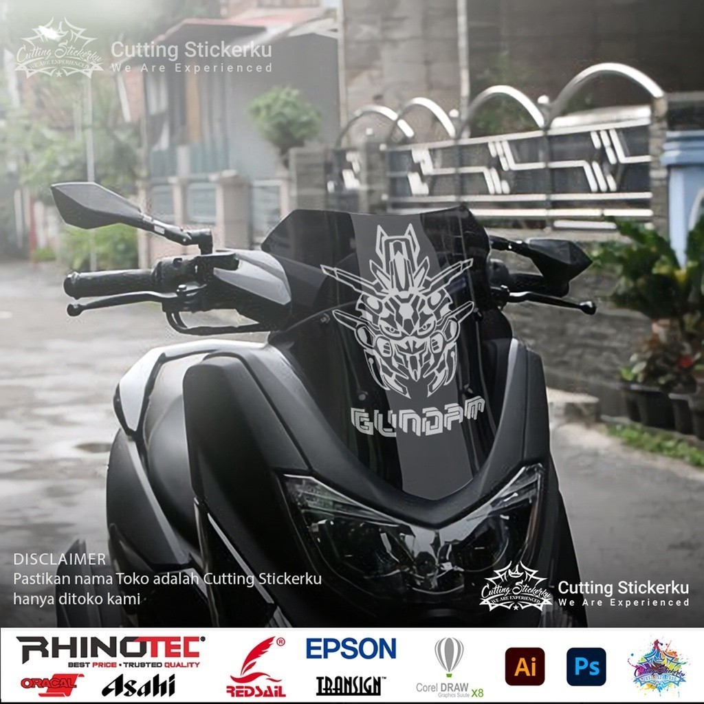 Jual Cutting Stiker Gundam Head Variasi Motor Mobil Sticker Timbul ...