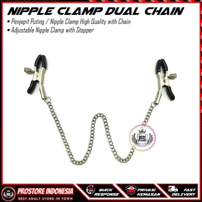 Jual Nipple Clamp Dual Chain Ss - Penjepit Puting Pentil Clip Breast ...