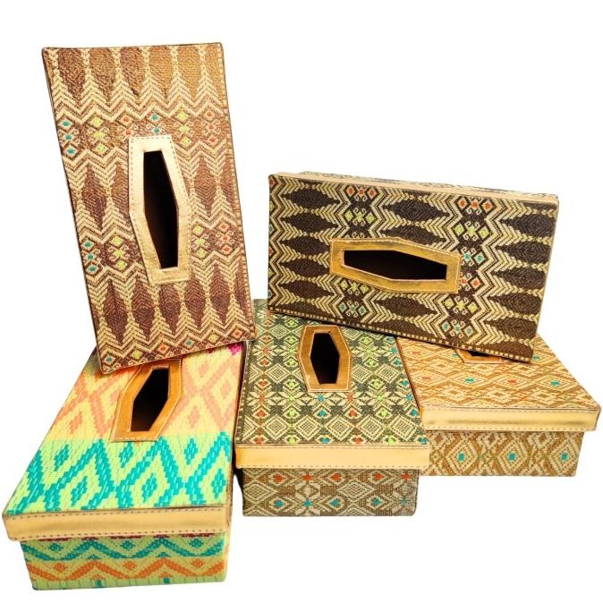Jual Tempat Tissue Kotak Songket | Box Tisu Etnik | Shopee Indonesia