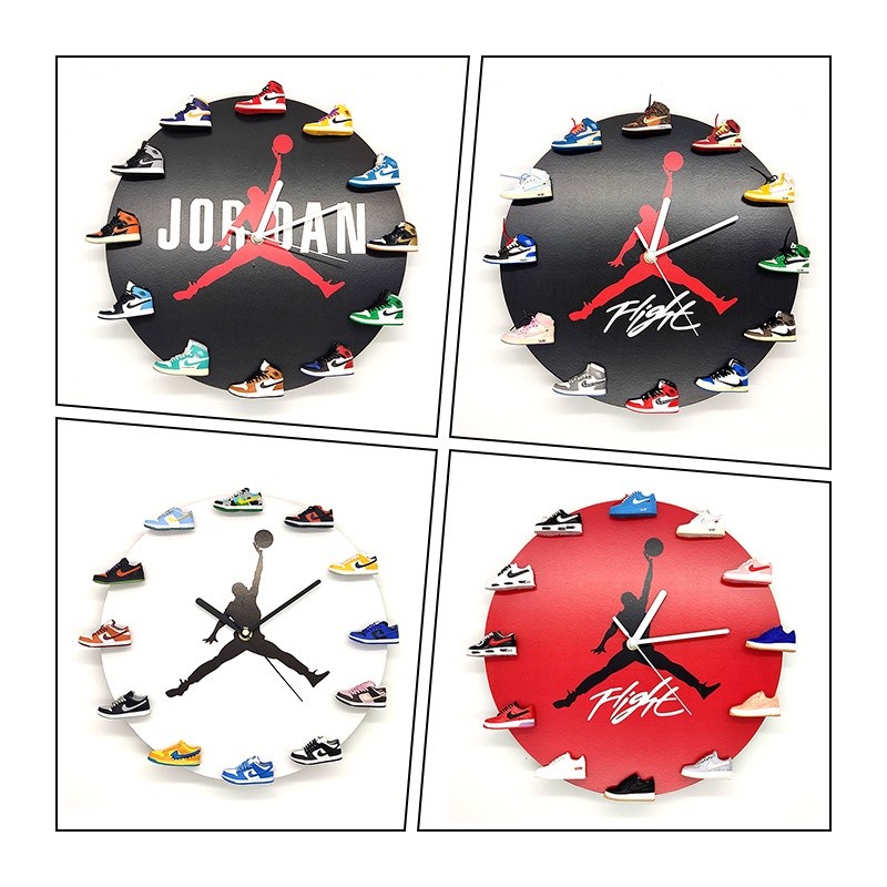 Jual AJ Clock Flying Jordan Wall Clock 3d Tiga Dimensi Bola Basket ...