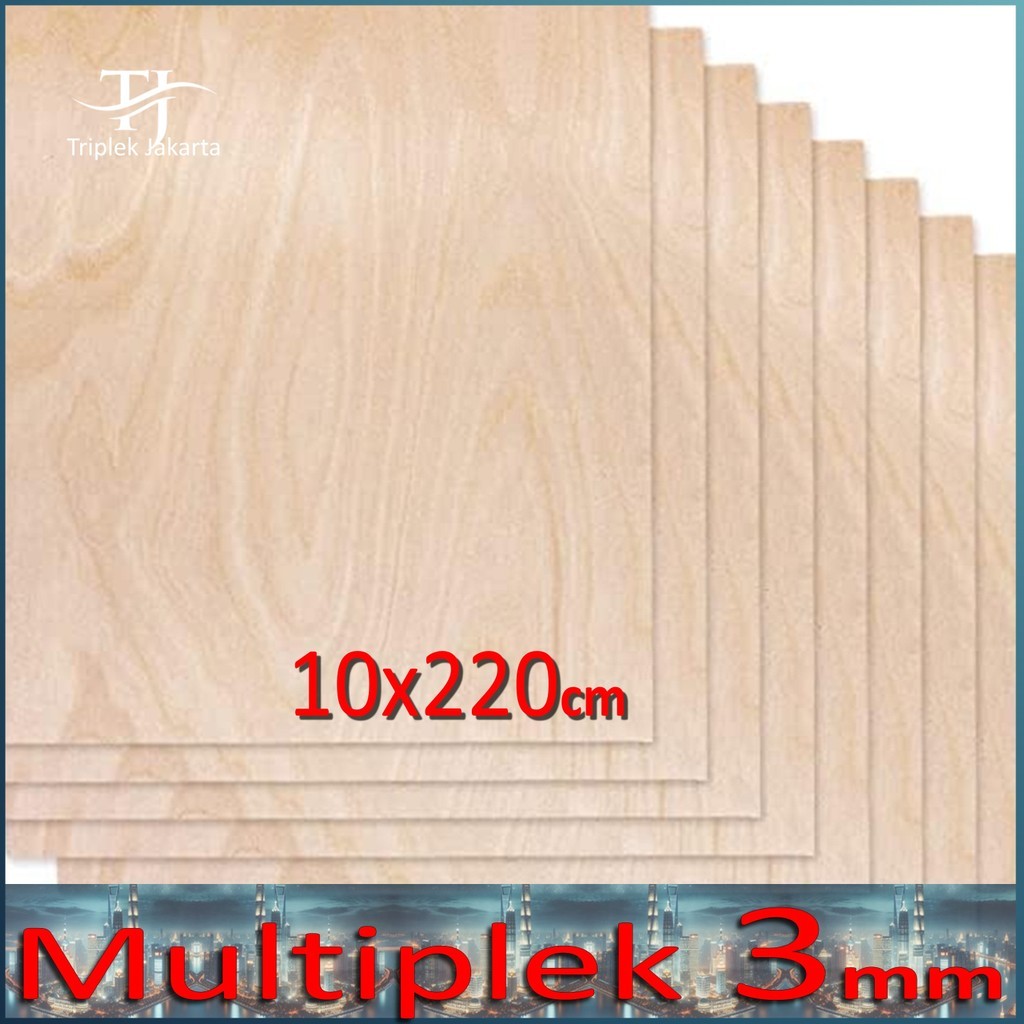 Jual Multiplek/Triplek 3mm 10x220 cm ISI 6 LEMBAR | Shopee Indonesia