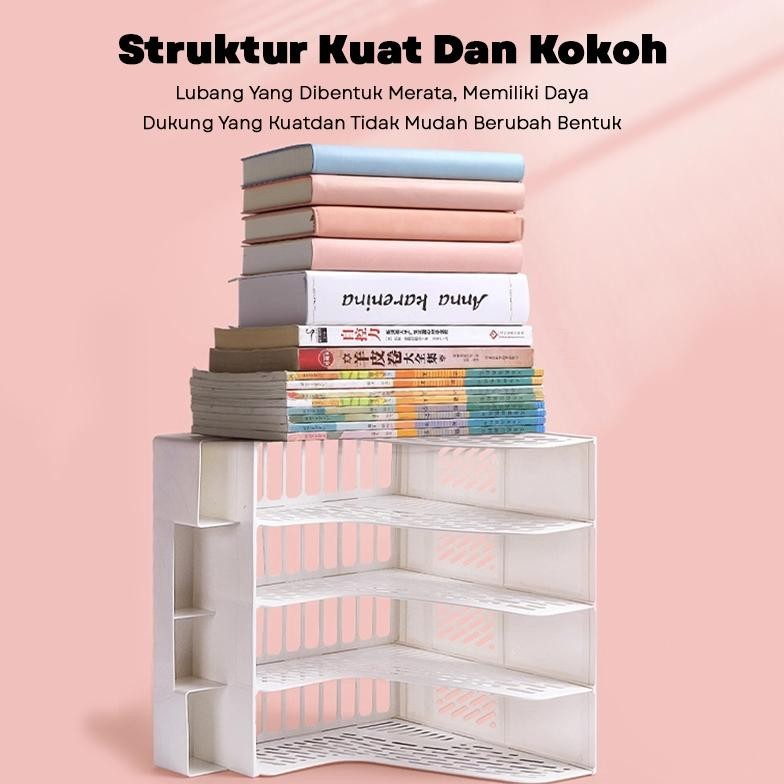 Jual SALE [READY] Aimilo Rak buku Organizer file dengan Tempat pena Box ...