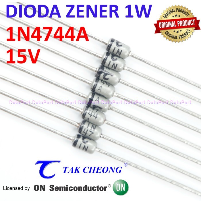 Jual DIODA ZENER 1N4744A 15V 1W ORIGINAL TC LICENSED BY ON SEMI 1N4744 15 V | Shopee Indonesia