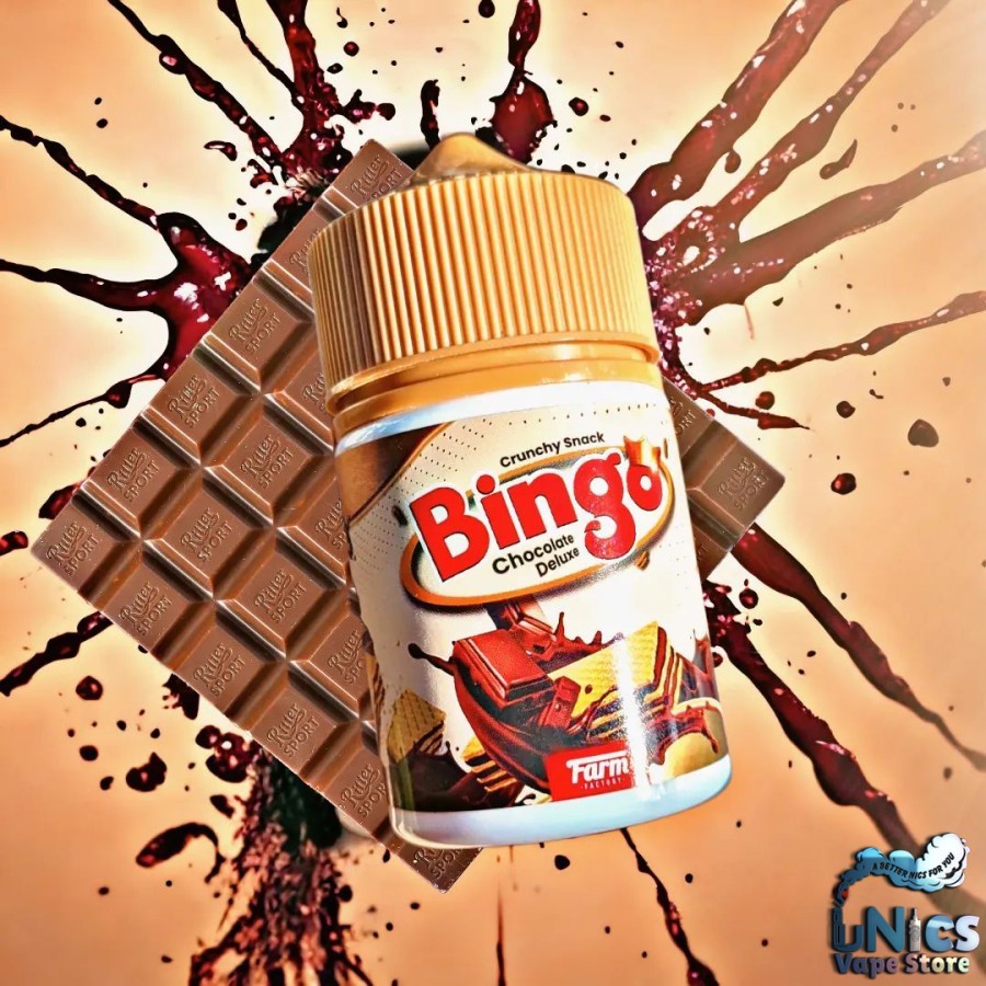 Jual BINGO V3 Chocolate Deluxe Wafer 60ML Crunchy Snack by Farm Factory ...