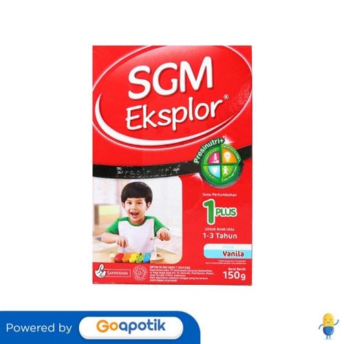 Jual SGM EKSPLOR 1+ SUSU ANAK USIA 1-3 TAHUN RASA VANILLA 150 GRAM BOX | Shopee Indonesia