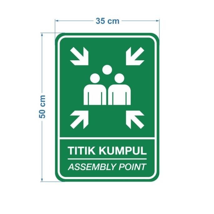 Jual rambu assembly point | Rambu Titik Kumpul | Shopee Indonesia