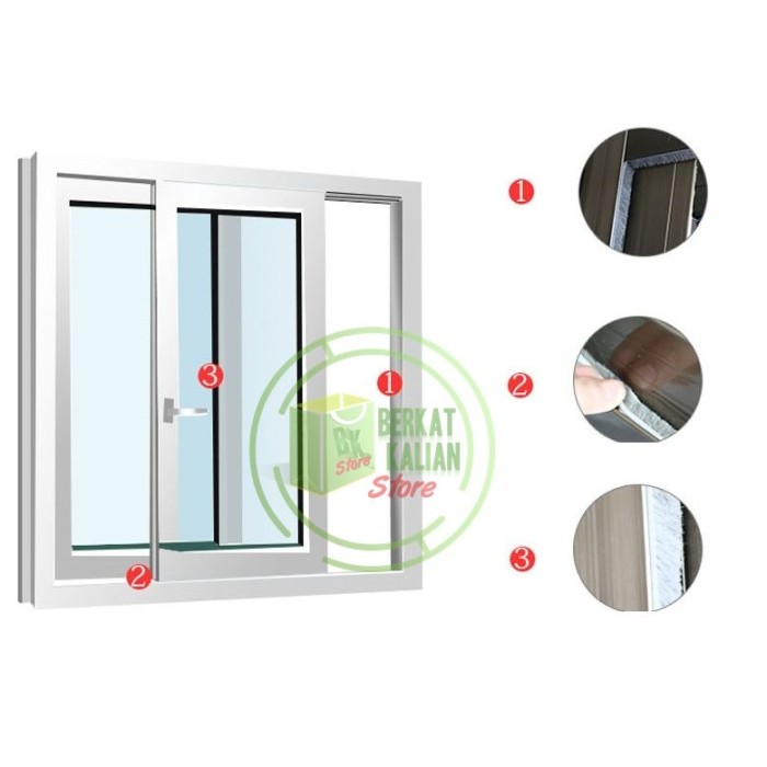 Jual Lis Strip Peredam Suara Penahan Angin Dan Debu Pintu Dan Jendela ...