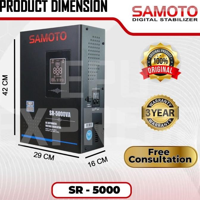 Jual AVR Stabilizer Samoto 5KVA Stabiliser 5000VA Stavol Listrik SMT Avr 5000 VA TK | Shopee ...