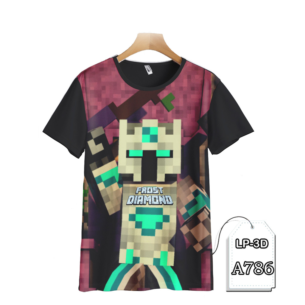 Jual Baju Frost Diamond Minecraft Kaos Anak dan Dewasa Printing 3D LP3D ...