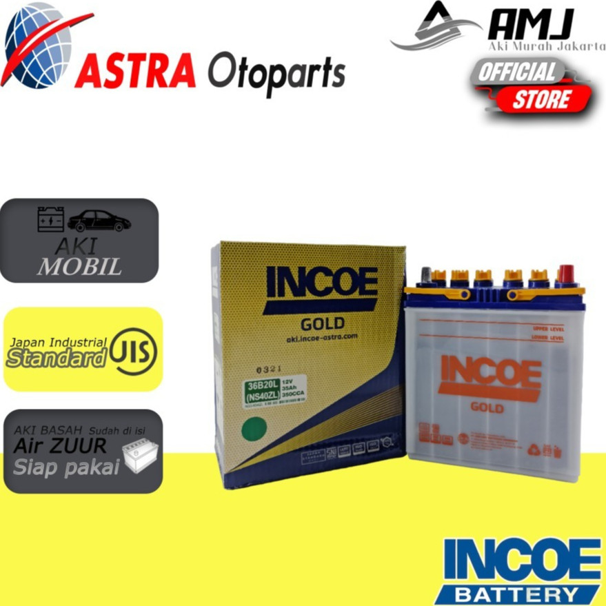 Jual Incoe Gold Astra Aki Basah Mobil Suzuki Ignis NS40ZL - 35Ah | Shopee Indonesia