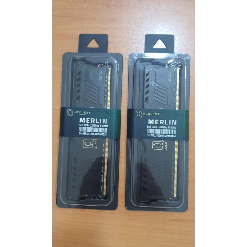 Jual HARGA DISC - MEMORY MCQUEST MERLIN DDR4 8GB 16GB 3200MHz HEATSINK ...