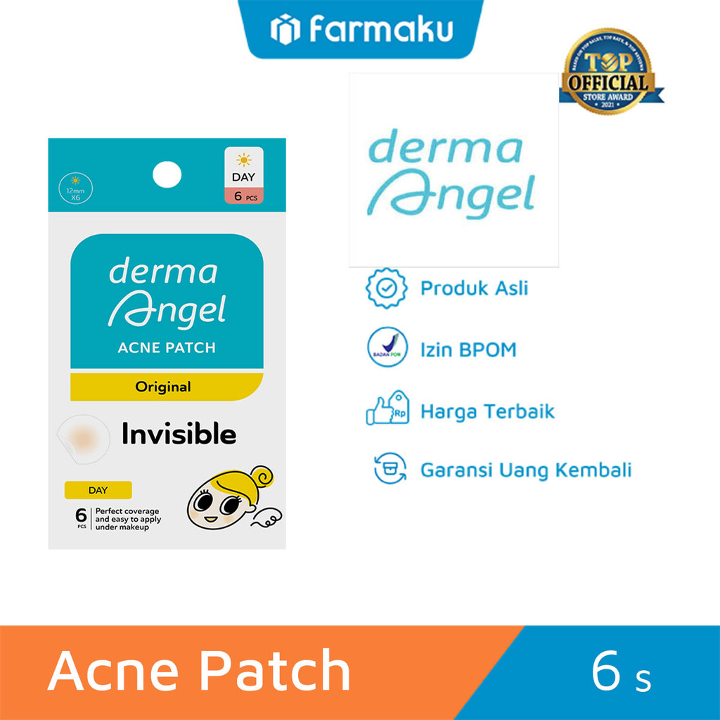 Jual Derma Angel Acne Patch Day Stiker Jerawat Isi 6 - Untuk Siang ...