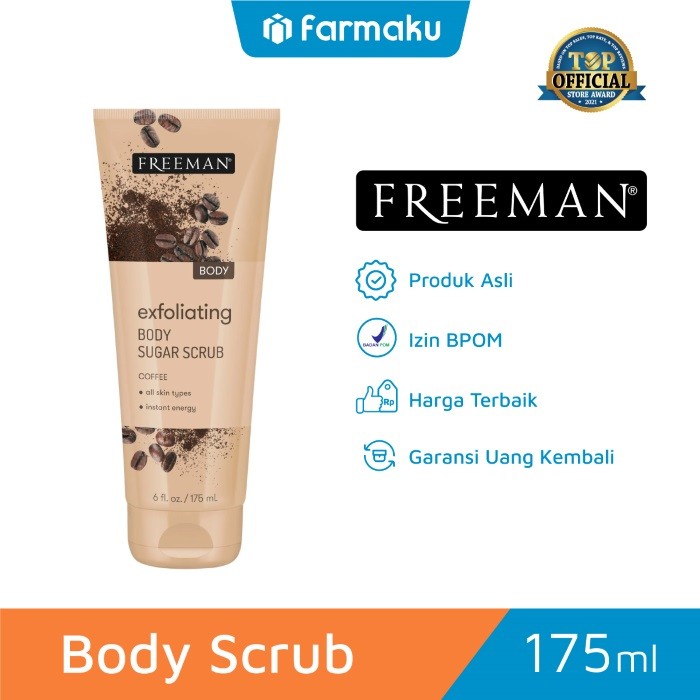 Jual Freeman Body Scrub Sugar Exfoliating Coffee Tube 175 ml | Shopee ...