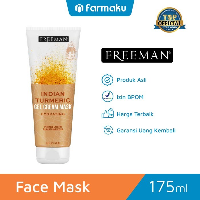Jual Freeman Face Mask Indian Turmeric Gel Cream Tube 175 ml | Shopee ...