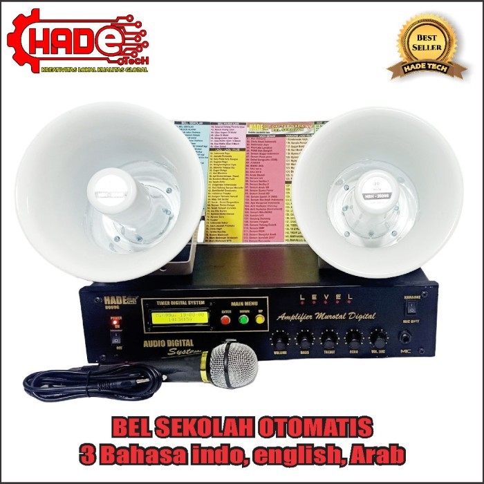 Jual Bel sekolah OTOMATIS 3 BAHASA 2 Speaker | Shopee Indonesia