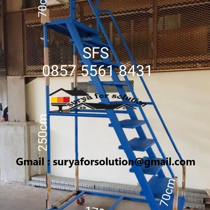 Jual Tangga dorong buat gudang ,100cm sampai 300cm | Shopee Indonesia